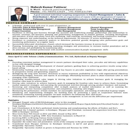 Mahesh CV | DOCX