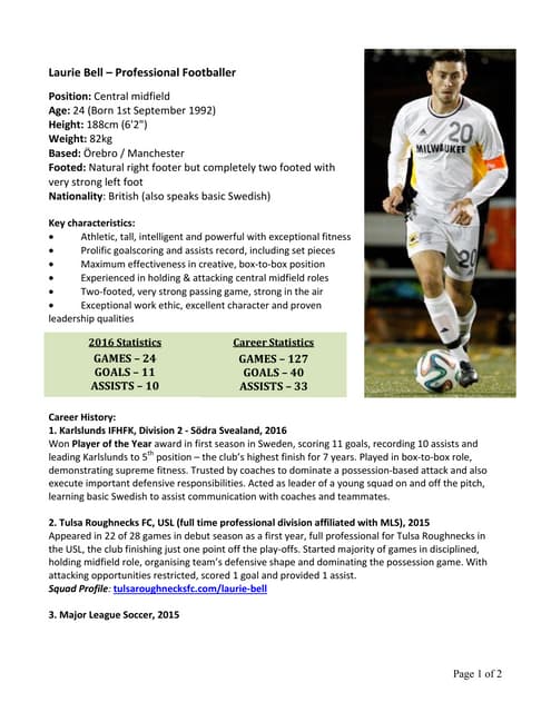 Simon football cv | PDF
