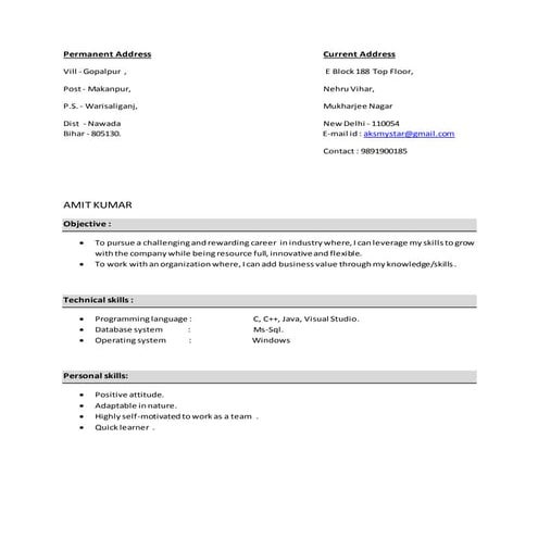 Amit Resume | PDF