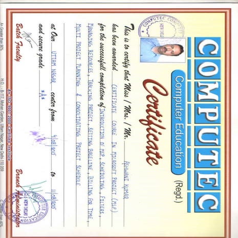 MSP CERTIFICATE | PDF