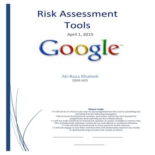 Google–Risk Assessment Tools | PDF