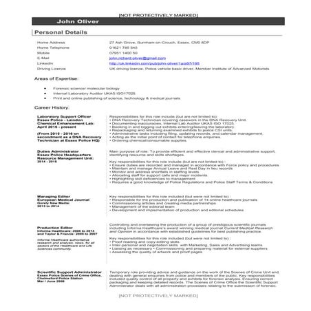 John Oliver CV (2016) | DOC