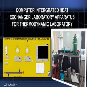 COMPUTER INTERGRATED HEAT EXCHANGER LABORATORY APPARATUS | PDF