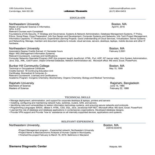 Mark Majndle Resume | DOC