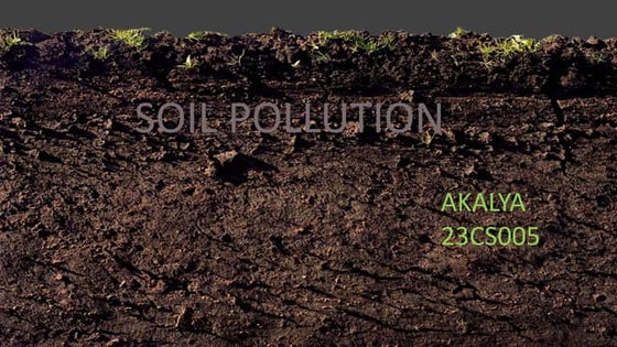 Soil pollution ppt | PPTX