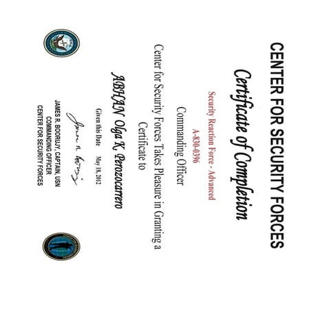 Security Reaction Force Advanced | PDF