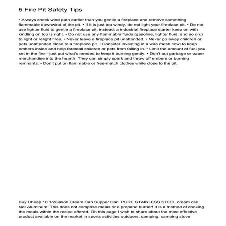 5 Fire Pit Safety Tips | PDF