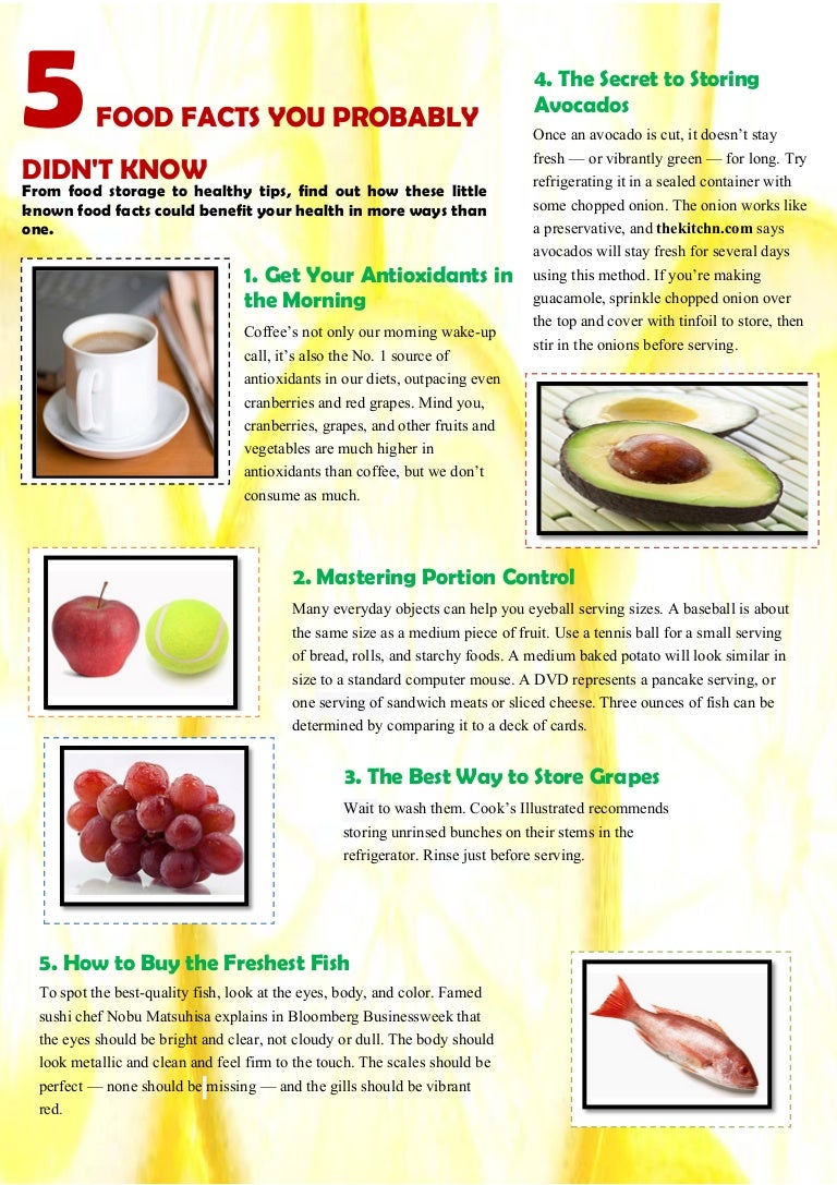 5 food facts