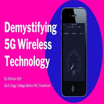 5G Wireless Technology | PPTX | Computer Networking | Computing