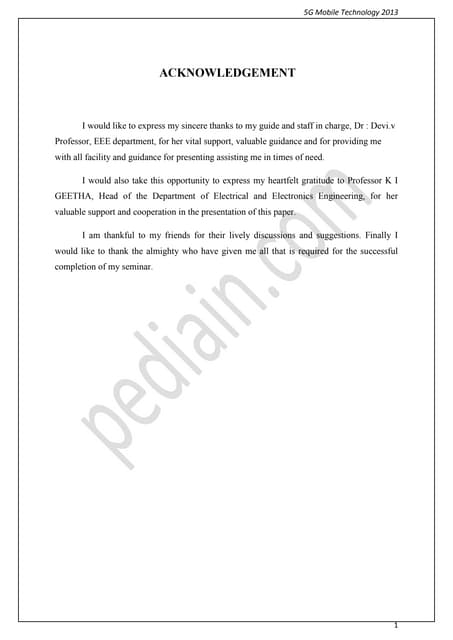 5G TECHNOLOGY project report | PDF