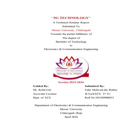 5 g 1 first page 5g | DOCX | Technology & Computing