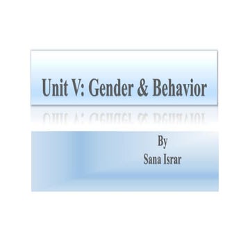 5 # Gender and Behavior | PDF