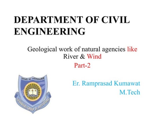 Geological action of wind | PPT | Geology | Science