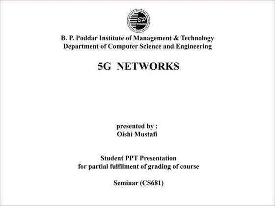 Introduction to 5g technology | PPTX