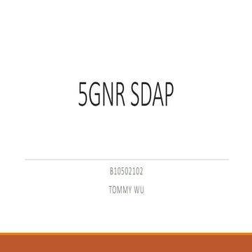 5GNR SDAP | PPTX