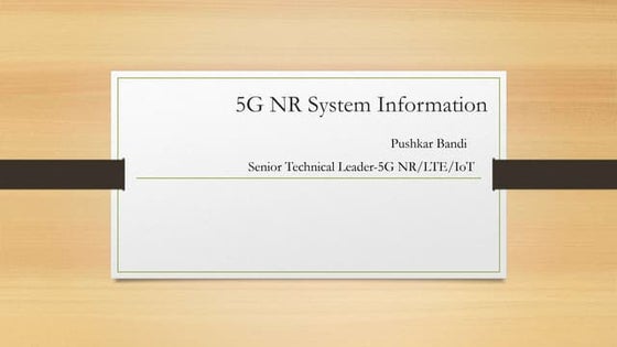 5G NR MIB and SIBs | PDF | Computing | Technology & Computing