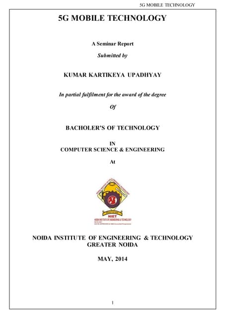 5G TECHNOLOGY project report | PDF | Internet | Computing