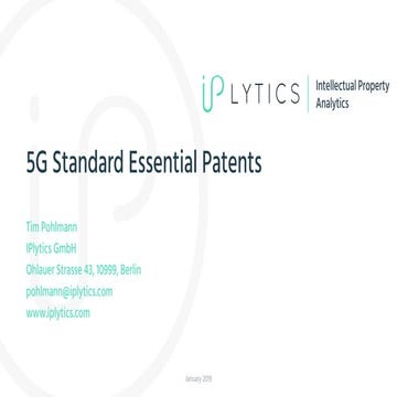 5G Standard Essential Patents | PDF