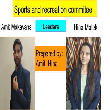 Sports and recreation_commitee | PPTX