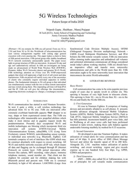 The Advantages of 5G Network Communication | PDF