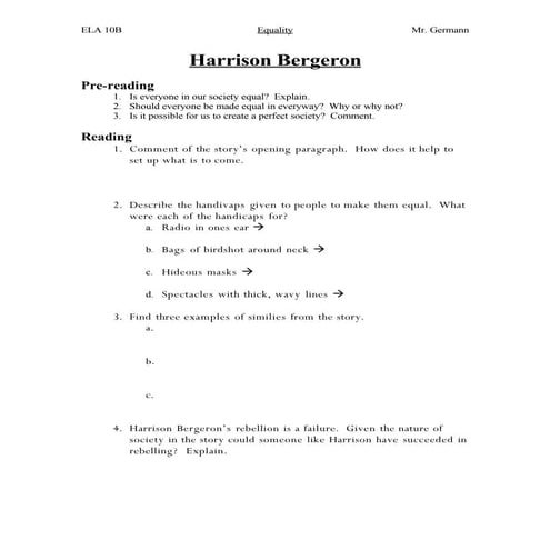 5 Harrison Bergeron | PDF