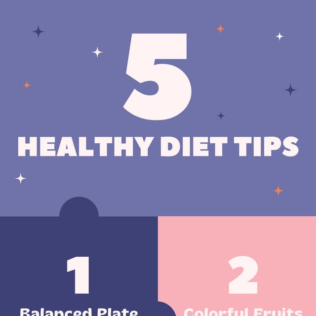 5 Healthy Diet Tips Infographic.pdf | Nutrition | Healthy Living