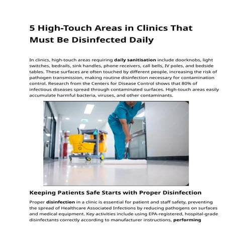 5 High touch areas in clinics that must be disinfected daily.docx