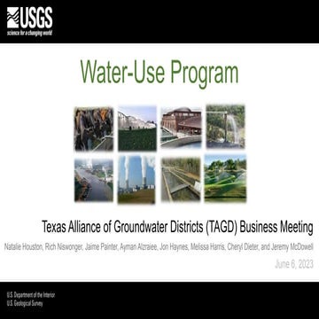 USGS Water Use Program - Natalie Houston | PPT