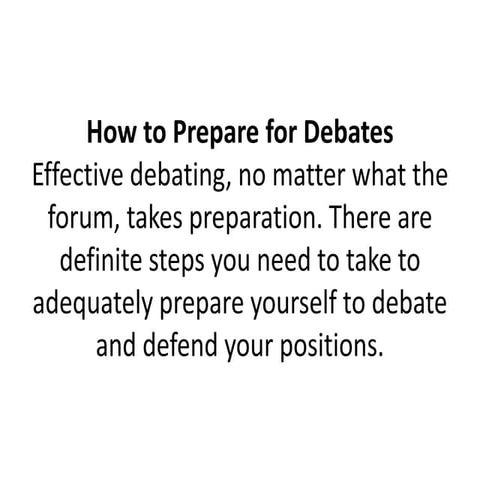 how to prepare for debates | PPTX