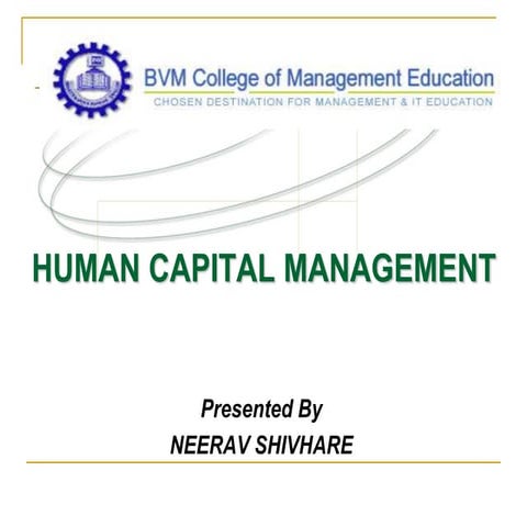 HRM on Human Capital Management | PPT