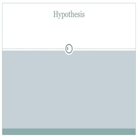 Hypothesis | PPT