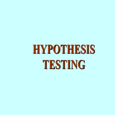 5 hypothesis testing lz | PPT