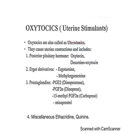 Oxytocics_And_Tocolytics.pdf | Pregnancy | Reproductive Health