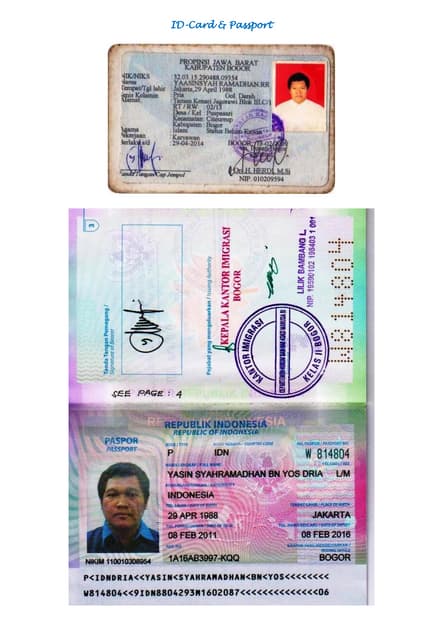 scanned passport and photos. | PDF