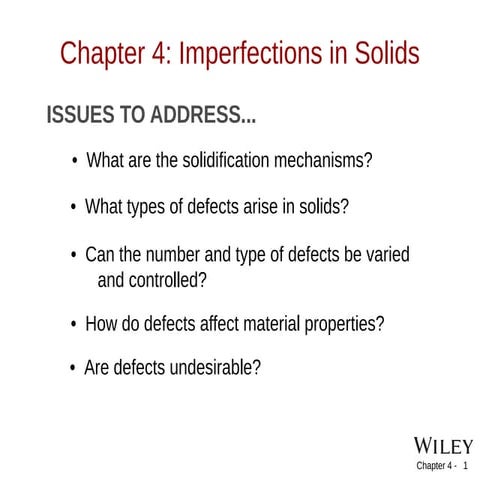 5 imperfection- defects. types of defects. | PPTX