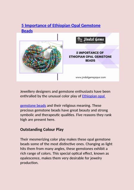 Know the Healing Properties of Opal Beads.ppt