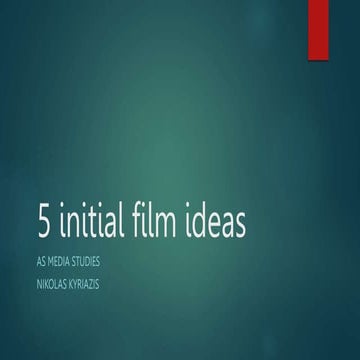 Initial short film ideas | PPTX