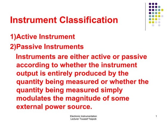 Chapter 2 dynamic characteristics of instruments | PDF