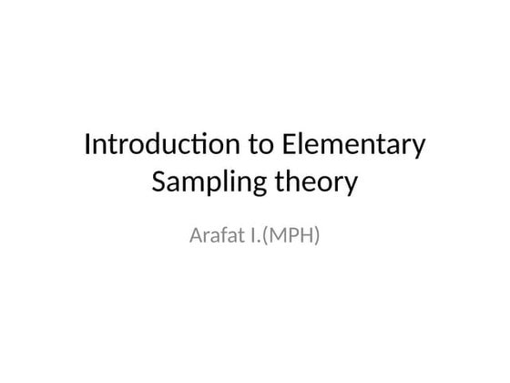 Simple Random Sampling | PDF