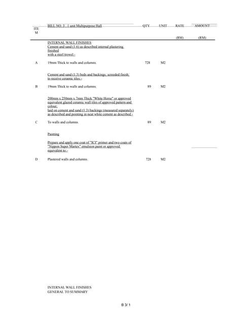 Bill of Quantities ( Door and Window ) | DOCX