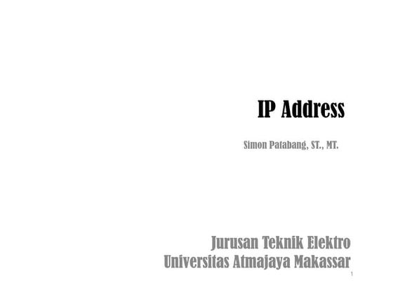 Ip Address Dan Subnetting Pptx