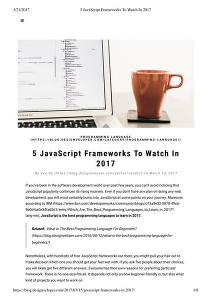 Top 5 Javascript Frameworks For Web And Mobile App Development 8037