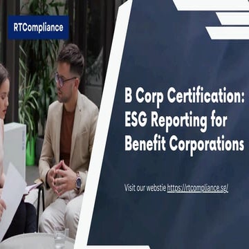 5 Key Elements B Corp Certification ESG Reporting for Benefit ...