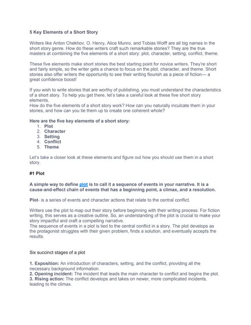 Short-Story-Elements for grade 8 students.ppt