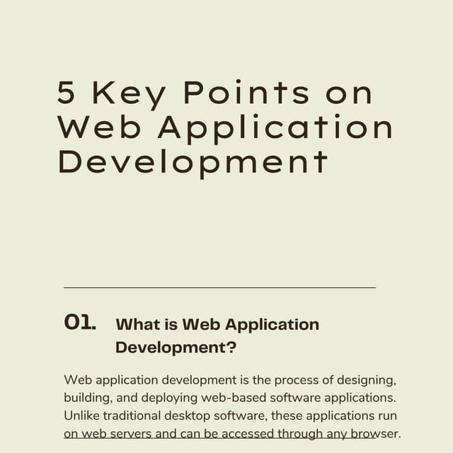 5 Key Points on Web Application Development | PDF