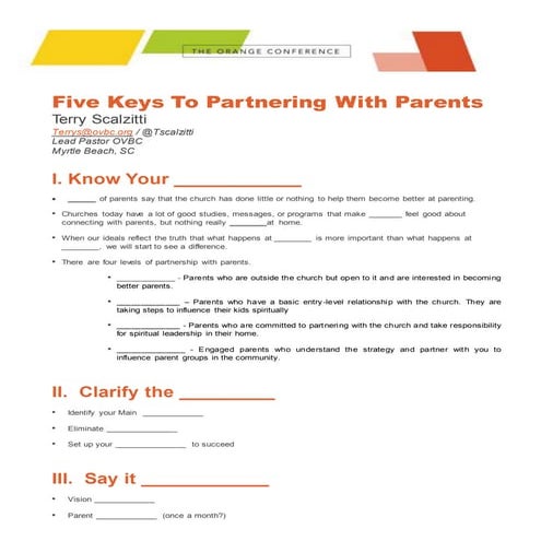 5 Keys to Partner With Parents | DOCX