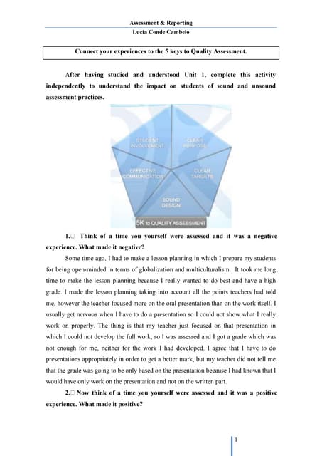 Reflective journal unit 1. | DOCX