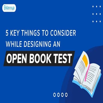 5 Key Things to Consider While Designing an Open Book Test | PDF