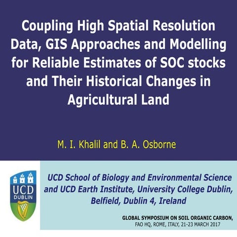 Coupling High Spatial Resolution Data, GIS Approaches and Modelling for ...