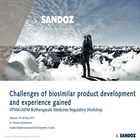 14. Dr. Thomas Kirchlechner - Sandoz Biopharmaceuticals Development | PPT